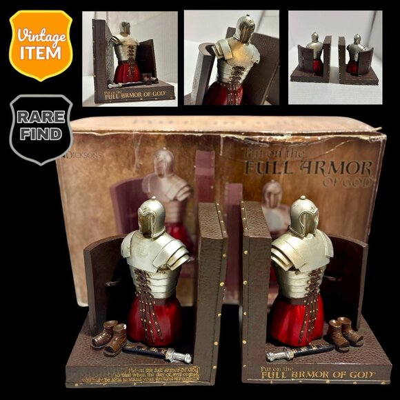 Accents | Dickson Full Armor Of God 9 Resin Bookend Armor Statues Rare ...